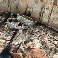 Rosebud Band With Raised Edge in Silver, Made to Order - Etsy