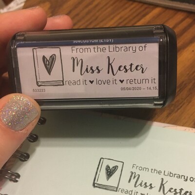 Customized Librarian Stamp, From the Library of Script Stamps, Self ...
