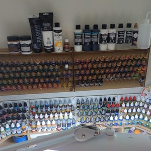 Wall Mounted Tube Type Paint Storage Rack 20/21ml Tubes or 37ml Tubes ...