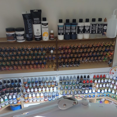 Wall Mounted Hobby Paint Storage Rack Horizontal - Etsy