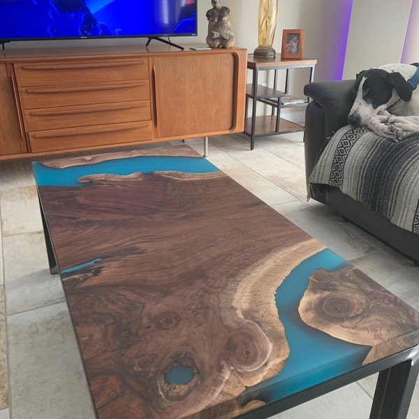 Custom Made Epoxy River Dresser Featuring 8 Soft Touch Open Drawers and ...