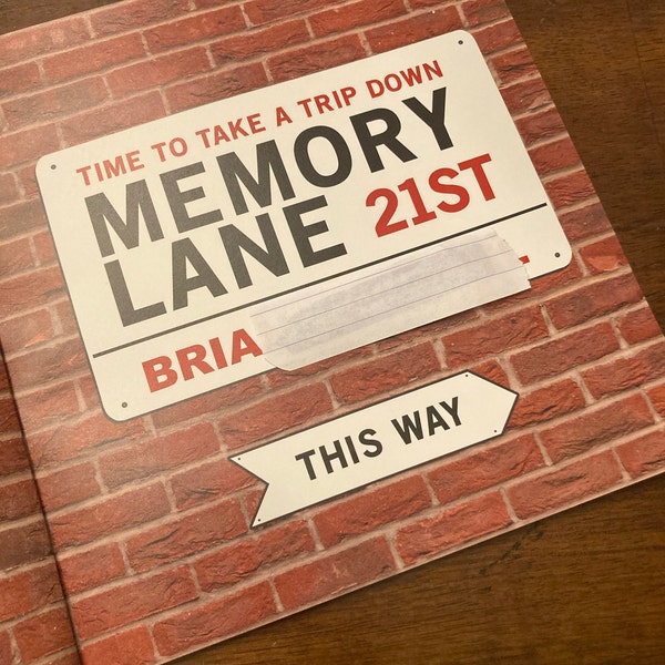 Personalised 21st Birthday Memory Lane Book UK Edition, Milestone ...