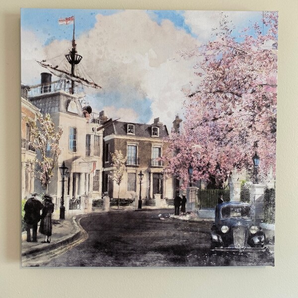 17 Cherry Tree Lane Illustration Canvas Wrap. Wall Art. Canvas, 6 Sizes ...