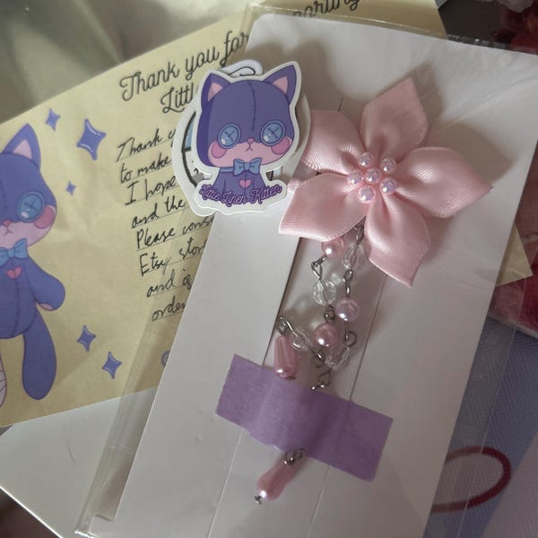 Kawaii Moon Hair Clips With Iridescent Star Beads Available in Pastel ...