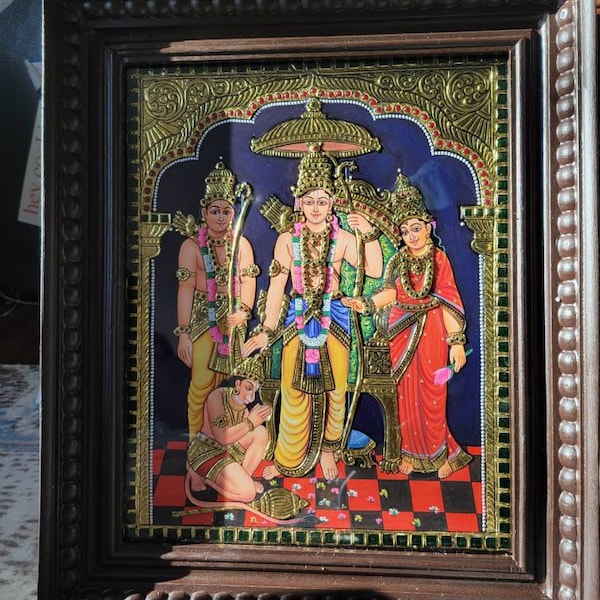 Ram Darbar Tanjore Painting, 22ct Gold Foil, Thanjavur Art - Etsy
