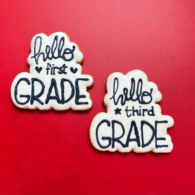 Hello Grade Cookie Cutter. Back to School Cookie Cutter. - Etsy