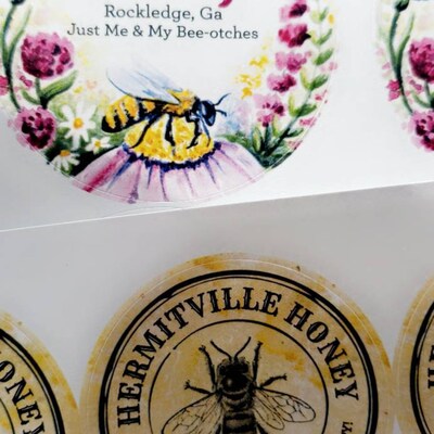 Custom Watercolor Wildflower Honey Labels, Whimsical Customized Honey ...