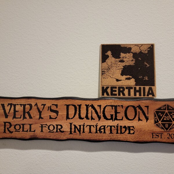 Dungeons and Dragons Wall Sign - Personalized Dnd Tavern Sign - Roll ...