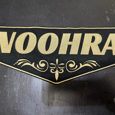 2 Iron on BLOCK ALPHABET Letters Custom Embroidered Denim & Leather and ...