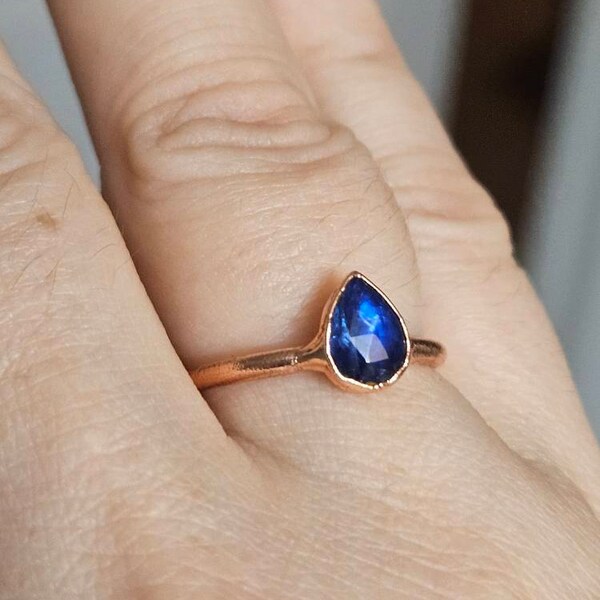 Full Eternity Ring Wedding Band Blue Apatite Multi Gemstone Handmade ...