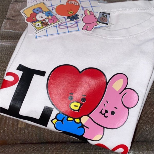BT21 Inspired Clothing, Kpop Baby Shower Gift, Character Shirt, Army ...