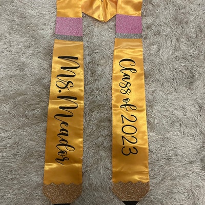 Teacher Graduation Stole Personalized Graduation Stole Teacher ...