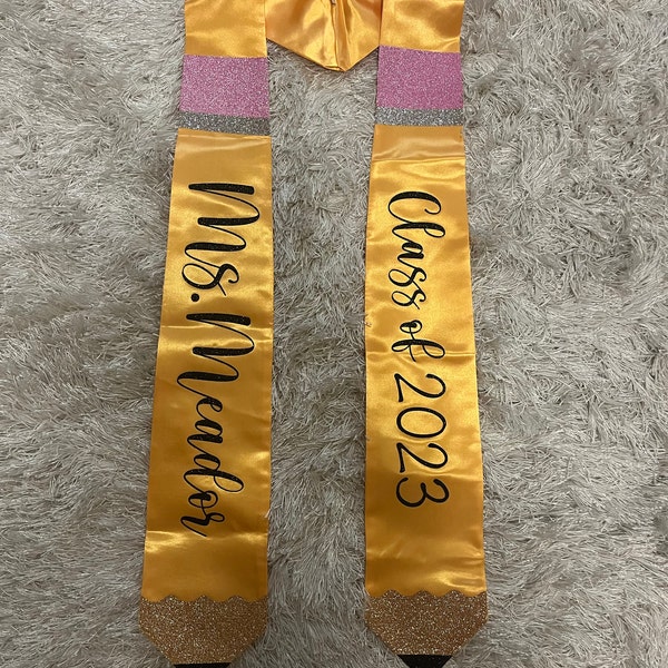 Teacher Graduation Stole Personalized Graduation Stole Teacher ...