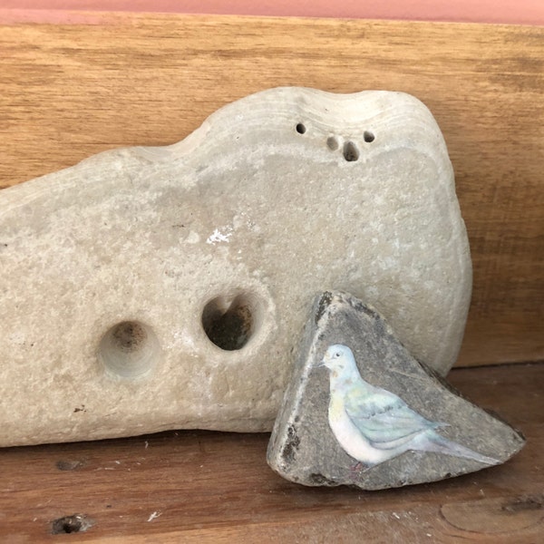Hummingbird Stone, Bird Magic Pocket Stone, Original Art for Bird Lover ...