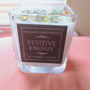 Positive Energy Candles Crystal & Herb Candle Soy - Etsy