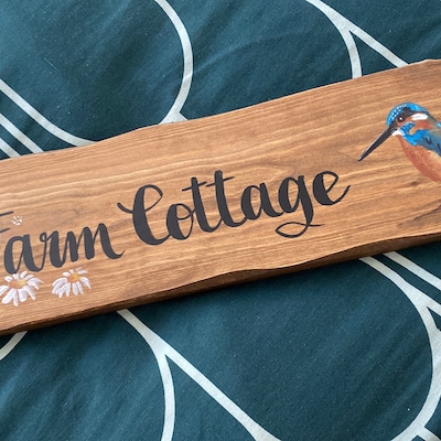 Custom Made Cottage House Name/house Number Wooden Plaques and Signs ...