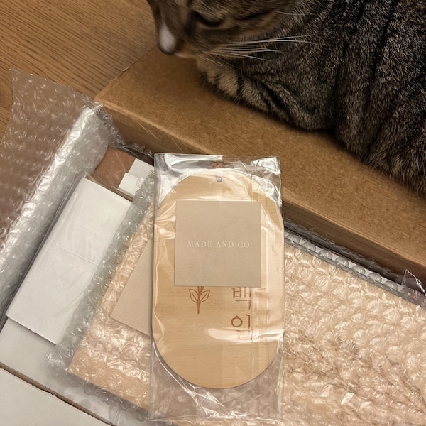 Modern Traditional Korean Dohl Wood Banner Baekil 백일 100th Day, Korean ...