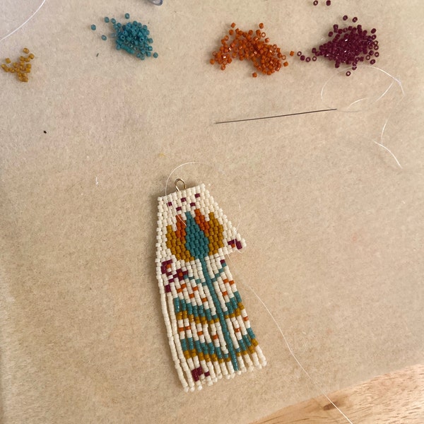 Mini-me DIY Kit | Mother & Daughter Handwoven Bead Fringe Earrings KIT ...