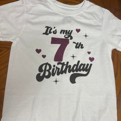 Cute Turning 7 Years Old Svg 7th Birthday Svg Files for Cricut ...