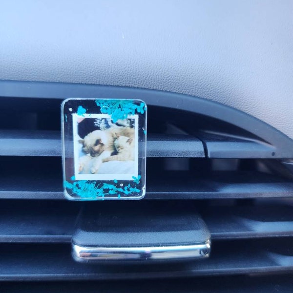 Mini Personalized Resin Photo Car Vent Clip, Anniversary/couples Gift ...