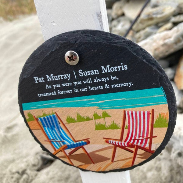 Best Dad in the World Memorial Slate Fathers Day Hanging Plaque on Rod ...