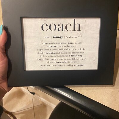 Personalized Gift for Coach, Thank You Basketball Coach FRAMED Print ...