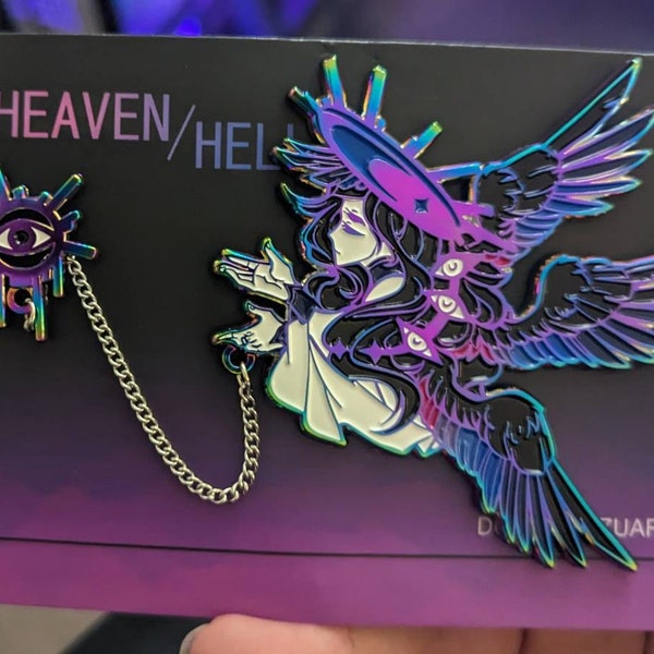 Dusk Angel Enamel Pin - Etsy