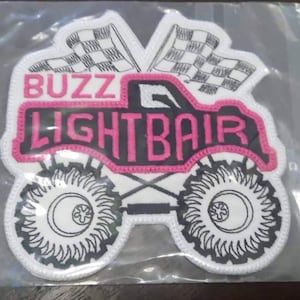 Monster Truck Race Car Checkered Flag Personalized Iron on Patch ...