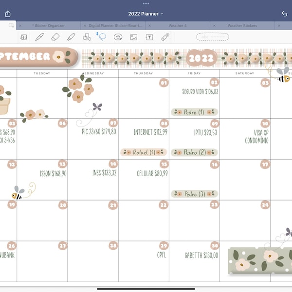 Kawaii Digital Planner Stickers for Goodnotes Planner/ Goodnotes ...