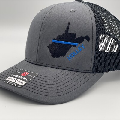 Thin Blue Line States Embroidered Trucker Hats. All 50 States Available ...