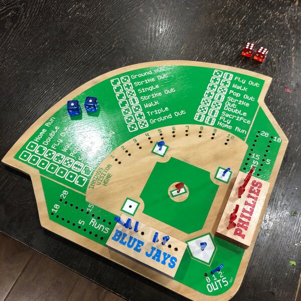 Baseball Dice Game. Customizable, Custom, Game Night, Fathers Day ...