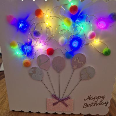 Beautiful Multicoloured Led Light up Fairy Card Happy Birthday Fairy ...