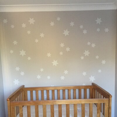 49 White Star Wall Decals Stickers, White Stars Decals, Removable and ...