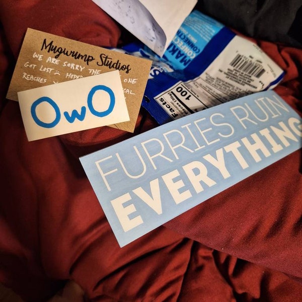 Furries Ruin EVERYTHING Decal - Furry Fandom, Anthropomorphic Vinyl ...