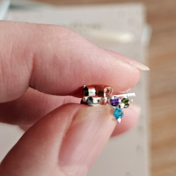 Birthstone Earrings, Kids Birthstone Earrings, Earrings for Mom ...