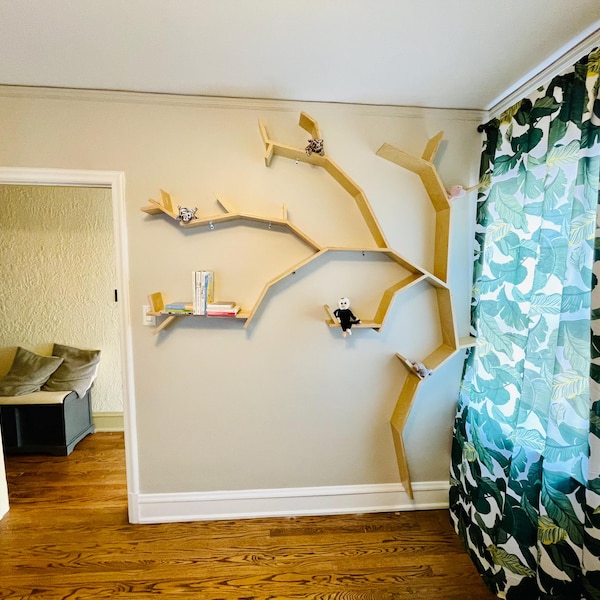 Tree Bookshelf | Handmade Wooden Unique Book Case - Etsy