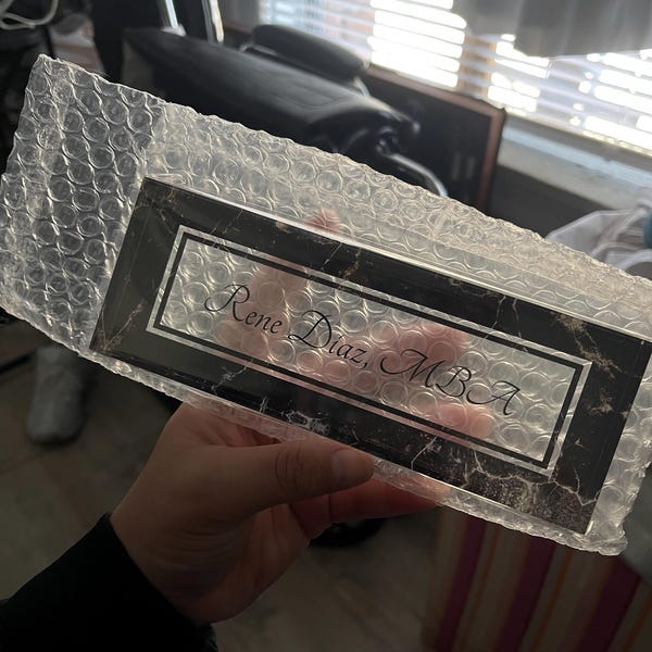 Personalized Acrylic Desk Name Plate: Teacher, Phd Gift - Etsy