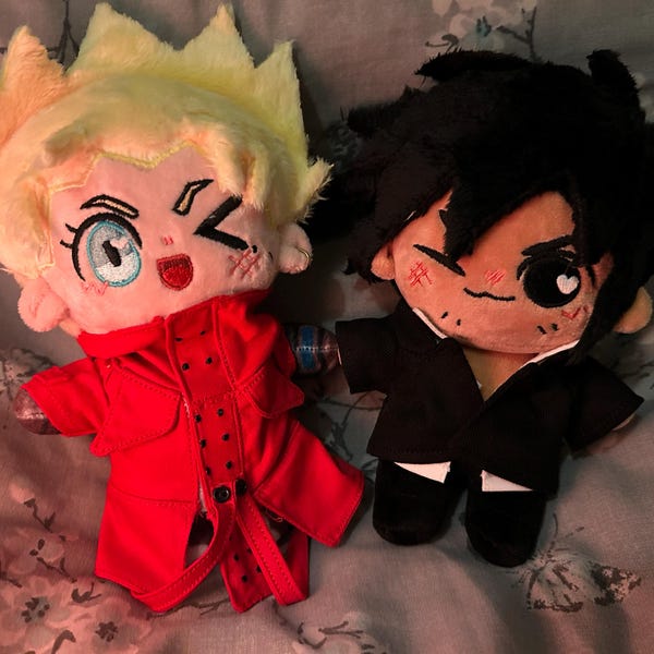 Trigun 98' Vash + Wolfwood Plush 15cm - Etsy