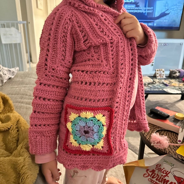 Kids Cadiz Cardigan Crochet Pattern PDF - Etsy