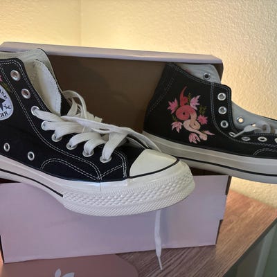 Converse Embroidered Custom Cartoon, Neighbor Totoro Embroidered ...