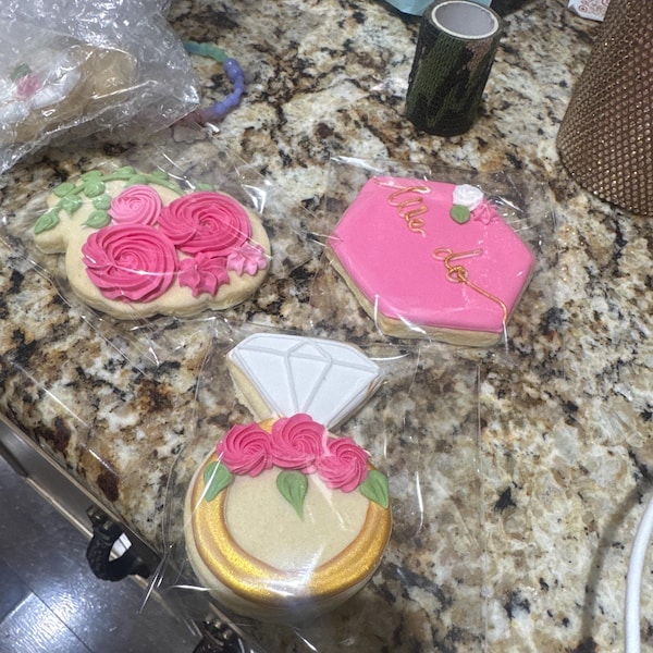 Engagement Ring Cookie, Wedding Ring Cookies, Diamond Ring Cookies ...