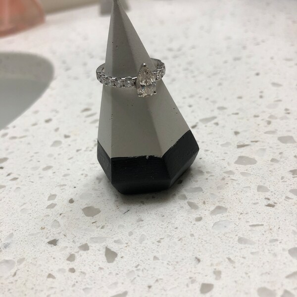 Concrete Ring Cone, Ring Holder, Geometric Ring Cone, Ring Cone, Ring ...
