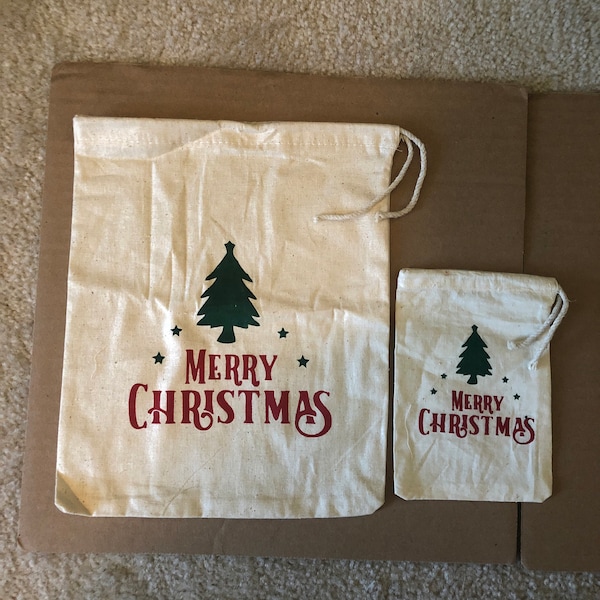 Merry Christmas Favor Bags-holiday Gift Bag-christmas Treat Bag-cookie ...
