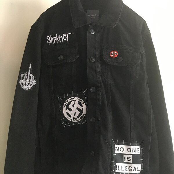 Skeleton Middle Finger Embroidered Patch / Vegan Adhesive / Gothic ...