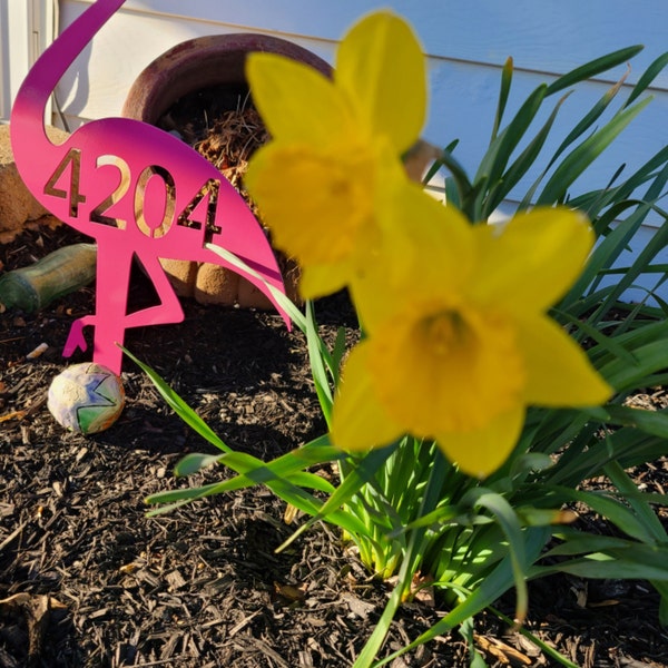 Flamingo Custom Address Sign, Metal Sign, Beach Sign, Beach Address ...