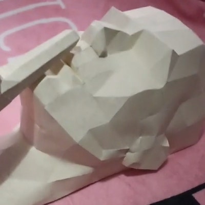 Papercraft Sleep Cat, Paper Craft Sleep Cat Model, Sleep Cat PDF ...