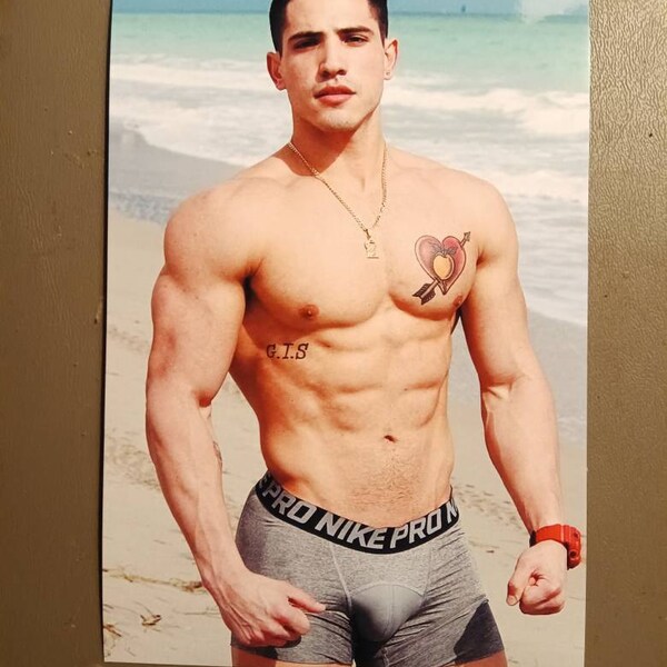 Handsome Bodybuilder Sexy Muscle Jock Hunk Hot Buff Alpha Male Man 4x6 Glossy Photo Poster Print ...