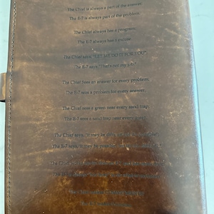 USCG Chief Charge Book With Large Anchor, CCTI, Petty Officer, Binder ...