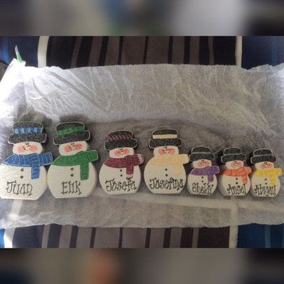 Christmas Decor Personalized Snowmen Holiday Decor Christmas Decoration ...