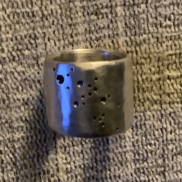 Organic Shaped Silver Band Bulky Ring - Etsy